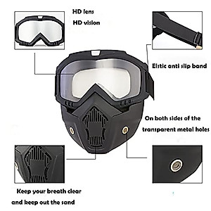 PPGAREGO Paintball Mask Anti Fog | Airsoft Helmet And Mask Full Face | Tactical Mask for Men | Airsoft Goggles Ballistic Goggles Tactical Goggles | For Skiing Paintball Shooting Cycling Fishing (M003)