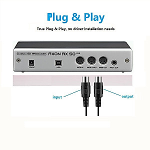 LiDiVi in-Out MIDI to USB Cable, 5-PIN DIN MIDI Cable Convert Piano Keyboard Instruments with Laptop PC MAC, No Need Drivers for Home Music Studio ¨C 6.5Ft, Black