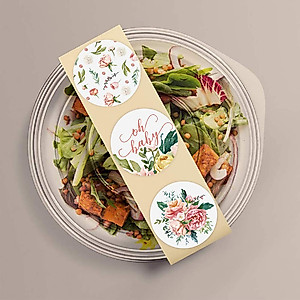 2000pcs Floral Stickers Stickers 1'' 25mm Adhesive Labels Decorative Envelope Seal Stickers for Gifts, Wedding,Birthday, Party,Packaging for Small Business