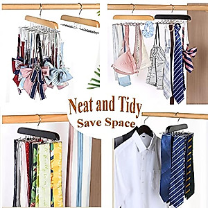Tank Top Hanger Space Saving, 24 Large Capacity, Bra Hanger Organizers for Cami Tops, Ekezon 360° Rotating Foldable Metal Hooks Camisoles Hangers for Scarfs, Bras, Bathing Suits, Belts, Ties (White)