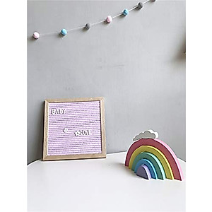 Felt Board Felt Letter Board, 10 x 10 inch Message Board Word Board Letter Board Sign Bulletin Board Letters, Pregnancy Announcements Baby Announcement Sign, Valentines Day Gifts for Her Letterboard (Pink)