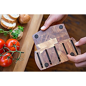 ZYLISS Control Wooden Knife Block - Kitchen Cutlery Storage - Knife Block Without Knives - 5 Slots