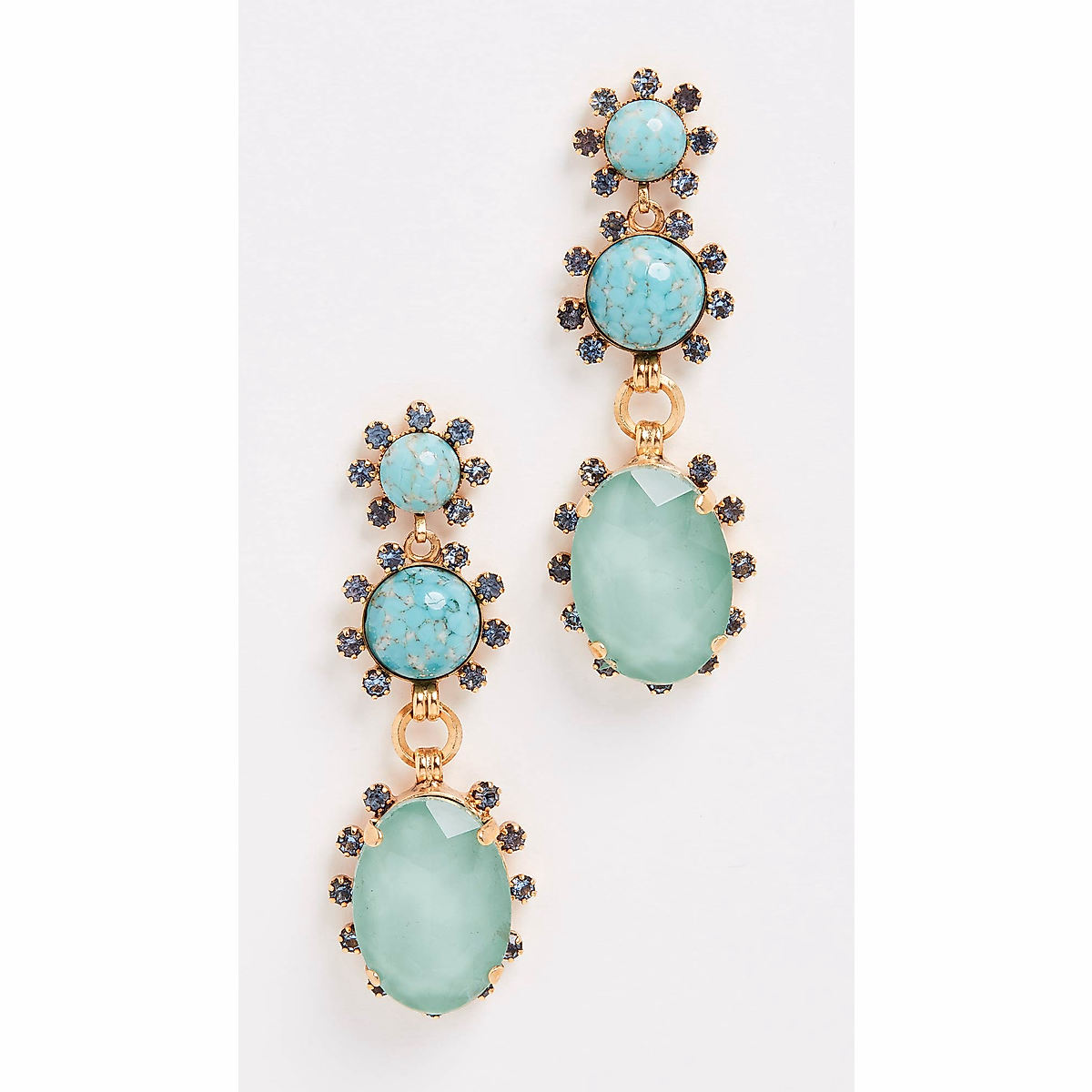 Elizabeth Cole Women's Olivia Earrings, Sunny Turquoise, Blue, Green, One Size