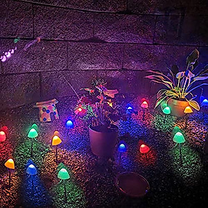 Mengji Life Solar Garden Lights, Garden Decor Solar Mushroom Lights Outdoor Waterproof - 20 Pack 8Modes