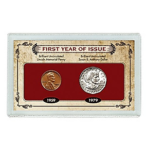 American Coin Treasures First Year of Issue Lincoln Memorial Penny and Susan B. Anthony Dollar