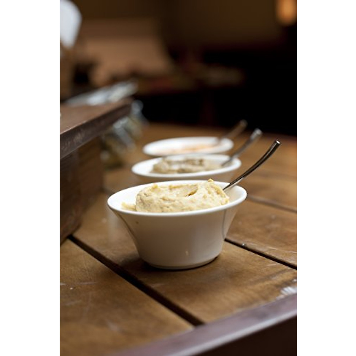 Fortessa Fortaluxe SuperWhite Vitrified China Dinnerware, 10-Inch Round Flair Serving Bowl Set of 6