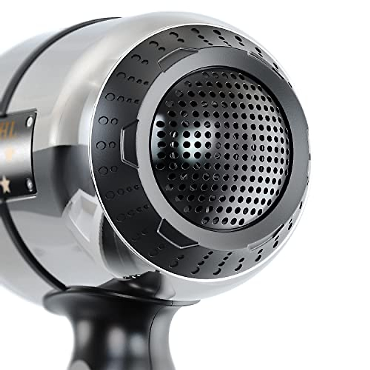 Wahl Professional - 5-Star Series Ionic Retro-Chrome Design Barber Hair Dryer #05054-Includes 2 Concentrator Attachments 2.5"-3.5" with a 9' Cord - 2 Speed Settings with 3 Heat Settings & Cool Setting