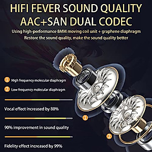 5.2 Wireless Bluetooth in Ear,Built-in Microphone Immersive Premium Sound Noise Cancelling,Upgrade The Charging Port with Charging Case,for Sport,Office
