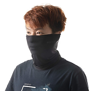 Vagasi 2 Pcs Multifunctional Half Balaclava Neck Gaiter Cycling Fishing Running Black + White