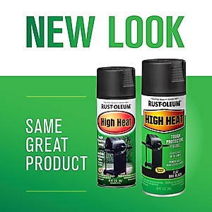 Rust-Oleum 7778830-6PK High Heat Enamel Spray Paint, 12 oz Bar-B-Que Black, 6 Pack