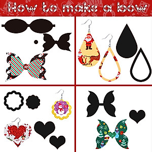 20 Pieces Christmas Faux Leather Sheets Christmas Theme Printed Synthetic Leather Sheet Glitter Faux Leather Fabric Sheet Santa Claus Faux Leather Sheet for DIY Christmas Craft Making, 8.3 x 6.3 Inch