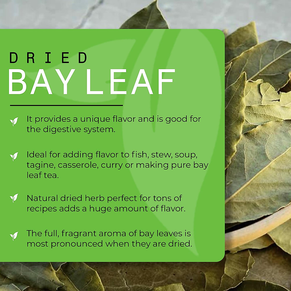 QUINTAL MX Natural Bay Leaves Whole, Hojas de Laurel, Dried Bay Leaf for Cooking, Whole Bay Leaves Dried for a Variety of Recipes, RESEALABLE BAG (16OZ)