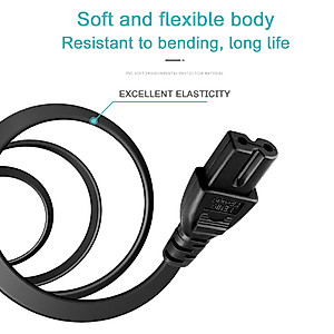 SLLEA 6ft AC Power Cord Cable Plug Compatible with Bose Acoustimass 3 6 9 10 15 25 Series IV Speaker System; Bose 3-2-1 321 GS Series II Powered Subwoofer