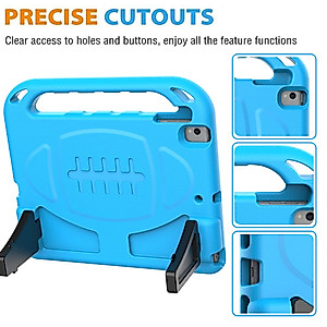 BMOUO Kids Case for New iPad 10.2 2021/2020/2019 - iPad 9th/8th/7th Generation Case for Kids, with Built-in Screen Protector, Shockproof Handle Stand Kids Case for iPad 10.2" (9th/8th/7th Gen) - Blue