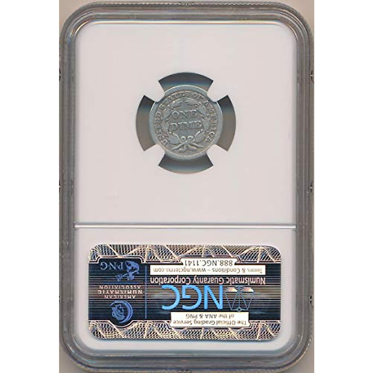 1844 P Seated Liberty Dime Dime VG10 NGC