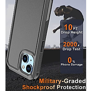 ibelief Designed for iPhone 14 Case, MIL-Grade Drop Tested Phone Case for iPhone 14 6.1'' (Black)