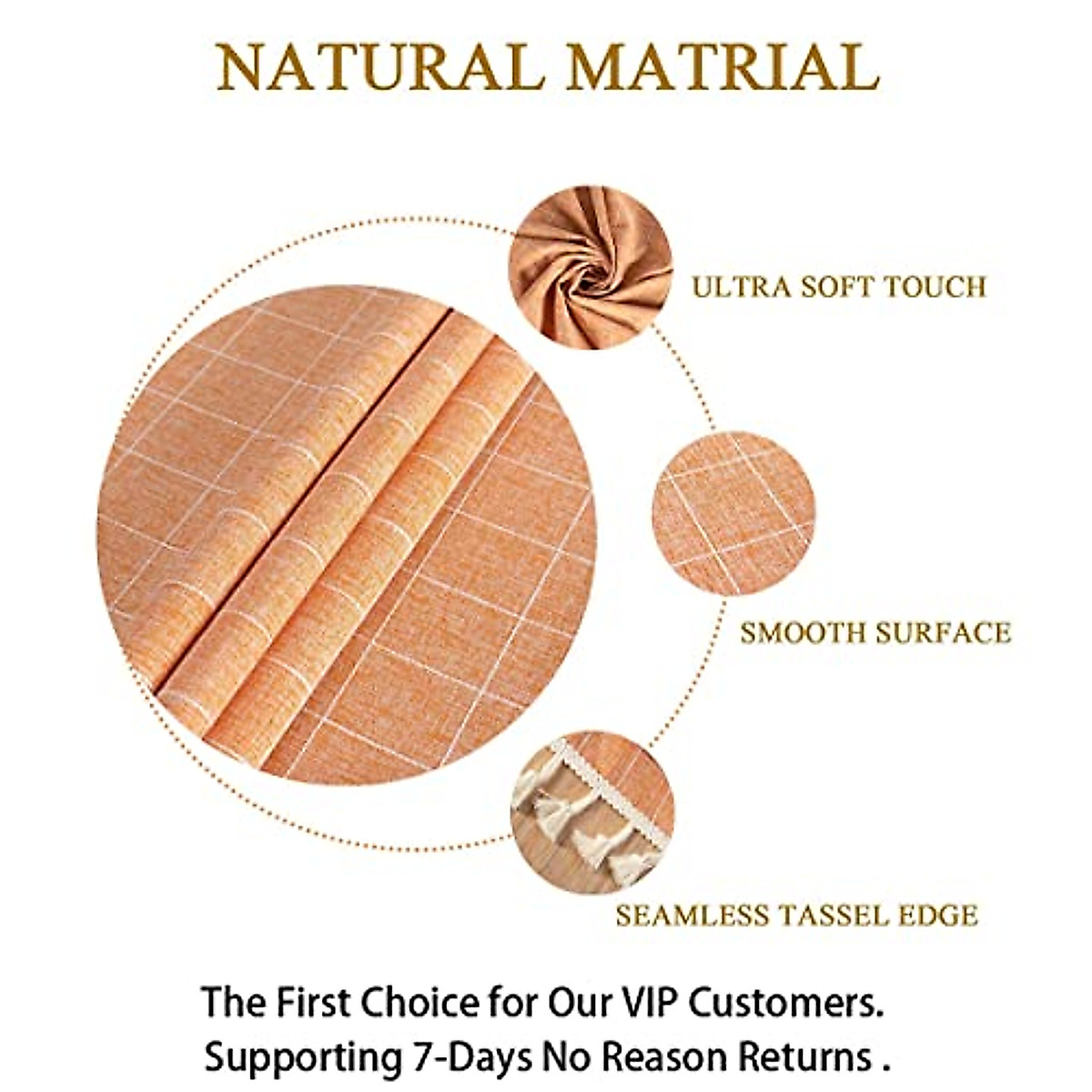 Rectangle Tablecloth Cotton Tablecloth Wrinkle Free Dust-Proof Table Cloth Checkered Design Tablecloth Heavy Weight Cotton Linen 55"x86" Coral Embroidery Tassel Tablecloth for Home Kitchen Tables