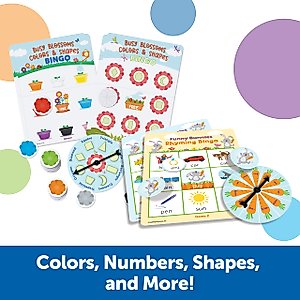 Learning Resources Super Spring Bingo Bundle Preschool Game - Ages 3+ Colors, Shapes, and Numbers Recognition, Preschool Learning Games, Toddler Games