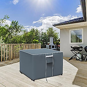 Gasadar Patio Furniture Covers, Outdoor Furniture Cover Waterproof,Patio Outdoor fire Pit Table Covers Outdoor Coffee Table Set Cover, 32"X32"X16"-Grey