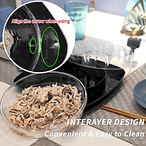 NSODREEM Chicken Shredder, Multifunctional Meat Shredder, Black, Stainless Steel, Shredding Meat, Grinding Vegetables, Making Nut Butters