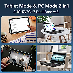 ECOPAD 2023 Android Tablet with Keyboard, Android 13 Tablet 8GB RAM 128GB ROM 1TB Expandable,10" Inch IPS 1280 * 800 Android Tablet with 2.4GHZ WiFi,BT 5.0 (Blue)