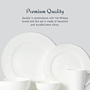 Mikasa 5225580 40 Piece Delray Bone China Dinnerware Set