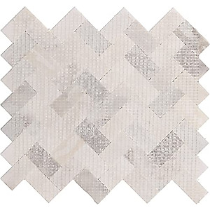 Daltile Minute Mosaix 12" X 12" Herringbone Remix Mosaic in Stormy Mist (10 PC Per Carton) (7.5 SQFT Per Carton)