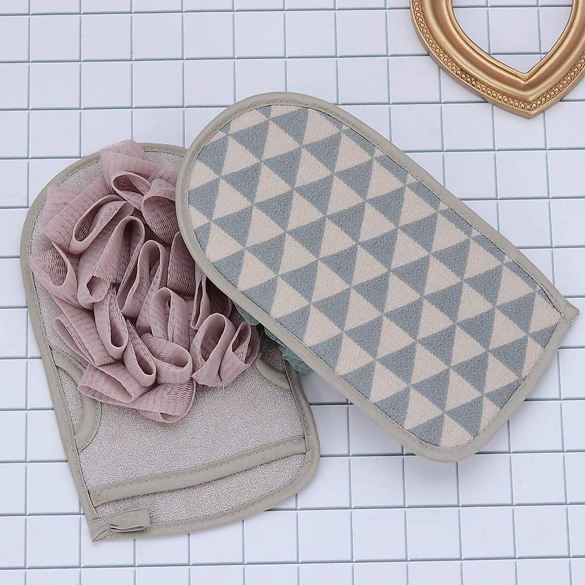 TBMAKE Bath-Sponges 1pc Double Sided Body Cleaning Brush Gloves Home Portable Scrub Bath Sponge Wisp for Shower Scrubber Shower Massage Towel Ball (Size : C)