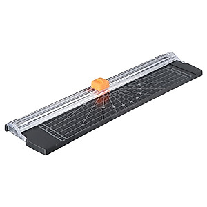 A3 Paper Cutter Portable Trimmer - 14 inch Paper Trimmer for Scrapbooking, Craft Paper Cutter Guillotine with Automatic Security Safeguard & Side Ruler
