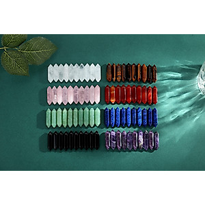 10 PCS Amethyst Crystals Set Wands Polished Healing Crystal Stones Bulk Natural Hexagonal Pointed Reiki Energy Balancing Meditation Therapy Wand Gift