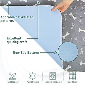 Eterish Reusable Washable Pee Pads for Dogs Large/Extra Large 31'' x 36'' 2 Pack, Absorbent Pet Puppy Dog Training Pads Non-Slip, Waterproof Whelping Potty Pads for Dogs Leak-Proof