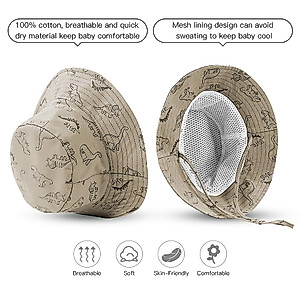 ORVINNER Baby Sun Hat Cotton, Toddler UPF 50+ Sun Protection Beach Bucket Hat Kids Boys Girls Wide Brim Summer Play Hat (A1-Navy, 2-4T)