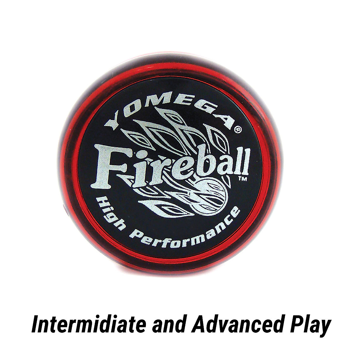 Yomega Fireball YoYo -HIGH Performance Responsive Transaxle Yoyo, Great for String Tricks for Advance Players to Perform Like Pros + Extra 2 yo yo Strings & 3 Month Warranty (Red/Black)