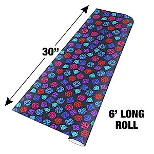 GRAPHICS & MORE Dungeon Dice Pattern for Fighting Dragons Gift Wrap Wrapping Paper Rolls