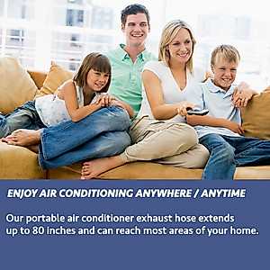 Air Conditioner Hose, Portable Exhaust Vent Hose with 5.1 Inch Diameter - Clockwise, with Length up to 80"