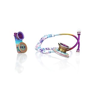 MDF Instruments Monet Kaleidoscope MD One Epoch Lightweight Titanium Stethoscope + MDF Pediatric Attachment with Clip