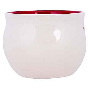 DEMDACO Made With Love Red Heart White 24 ounce Stoneware Decorative Soup Bowl