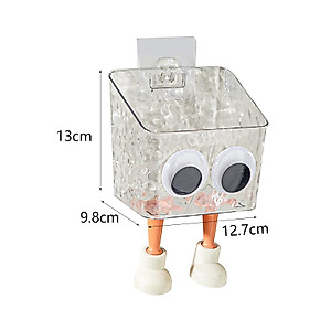 Shower Storage Basket Wall Shelf Heavy Duty Shower Tray Basket Holder Home Decor for Bathroom Apartment, Medium with Eyes Leg