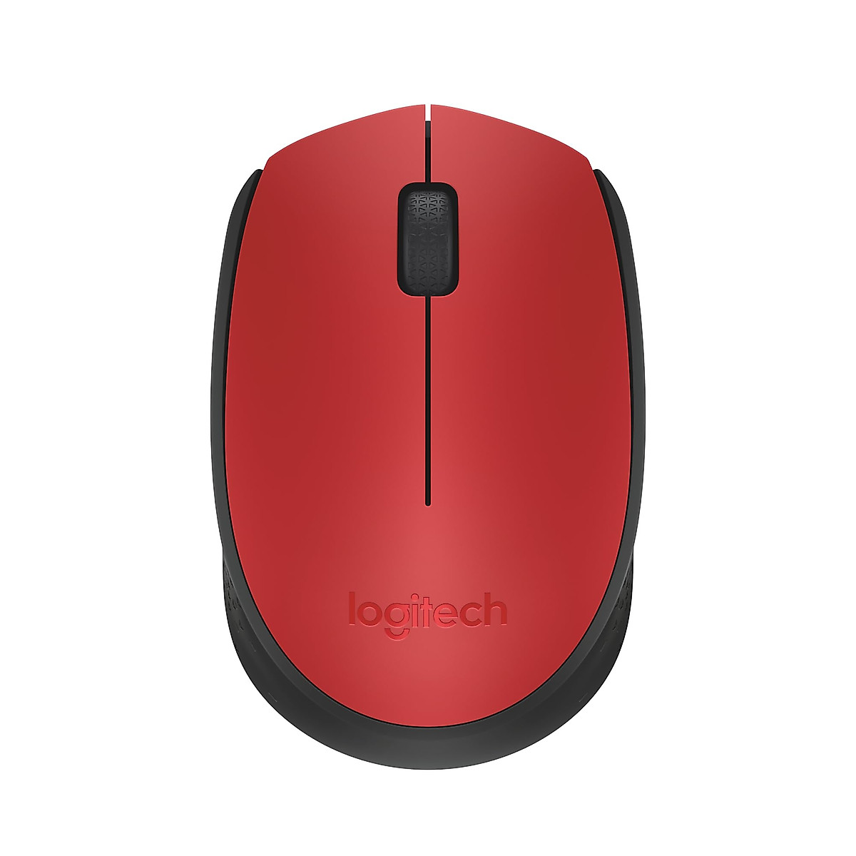 Logitech M170 Wireless Mouse for PC, Mac, Laptop, 2.4 GHz with USB Mini Receiver, Optical Tracking, 12-Months Battery Life, Ambidextrous - Red