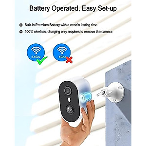 ANRAN Security Cameras Wireless Outdoor, 2K WiFi Surveillance Camera for Home Security, Battery Powered Cameras with Spotlight, Motion Detection, Color Night Vision, Compatible with Alexa, 2 Packs