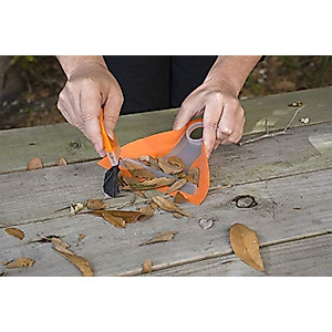 ust FlexWare Compact Sweep Set with Brush, DPan and Carabiner for Cleaning Small Messes at the Campsite, Picnic or Other Outdoor Activities , Orange, One Size (20-12235)