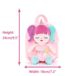 Lazada Girls Backpack with Doll Toddler Toys Baby Girls Gifts Rag Dolls 9.5“