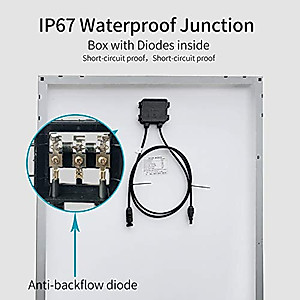 120 Watt Monocrystalline 12V Solar Panel High Efficiency Mono Module RV Marine Boat Off Grid (1pc(120W))