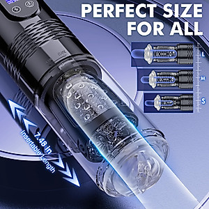 EORONE Male Sex Toy for Men Male Masturbator - Sex Toys for Men Adult Toys with 10 Vibrating & 6 Thrusting, Mens Sex Toys Pocket Pussy LCD Display, 3D Sleeve