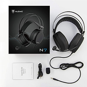 NUBWO Gaming headsets PS4 N7 Stereo Xbox one Headset Wired PC Gaming Headphones with Noise Canceling Mic , Over Ear Gaming Headphones for PC/MAC/PS4/Xbox one (Renewed)