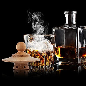 Cocktail Smoker Kit,Old Fashioned Whiskey Bourbon Drink Smoker Kit, Cherry Pecan Apple Oak four Kinds of Wood Chips for Whiskey and Bourbon .For Your Friends, Husband, Dad.（No Butane）