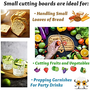 Haigoo RV Cutting Board Campsite Retro Happy Camper Bamboo Wood Camper Chopping Board Perfect Funny Serving Tray for Vegetables Fruit Cheese, RV Camper gifts,Home Deco