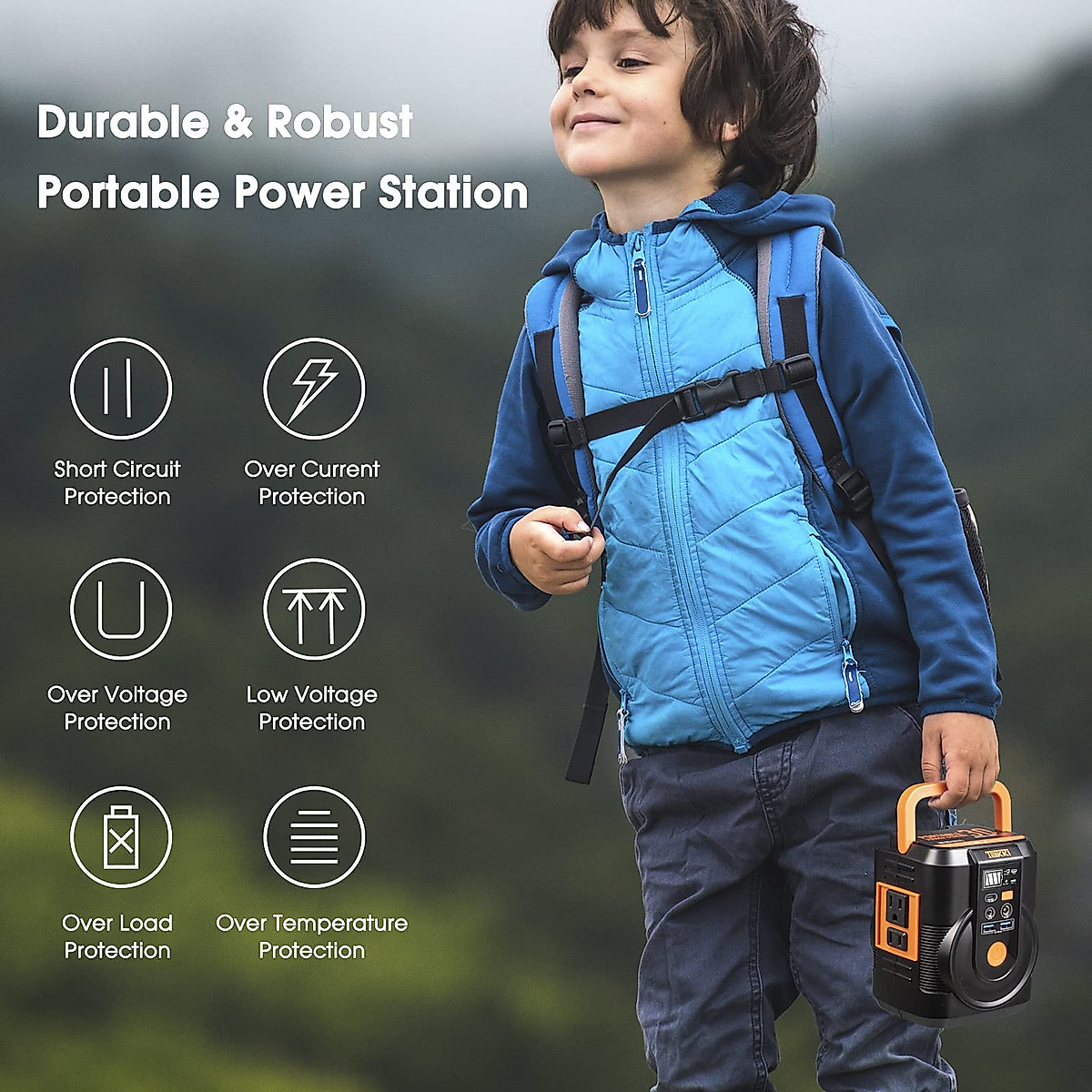 300W Portable Power Station and 111Wh Portable Generator, Camping Solar Generators for Home Use, Emergency, CPAP, Indoor, Outdoor