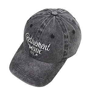 Retirement Gag Gifts for Women Men, Adjustable Vintage Cotton Retired Hats, Funny 50th 60th 70th 80th 90th Birthday Baseball Cap for Mom, Dad, Grandma, Grandpa, Friends, Teacher, Army, Police Black