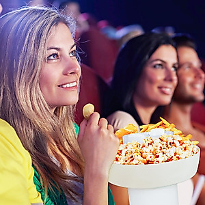 Snack Bowl for Stanley Cup, Reusable Snack Ring Tray Platter Compatible with Stanley 40 Oz Tumbler, 3 Compartments for Candy,Appetizer,Nuts,Popcorn, Cup Holder for Stanley Cup Accessories (beige)